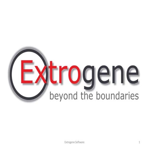 The Story of Extrogene, Ruwan Dissanayaka, TADSummit Work Stream 3 | PPTX