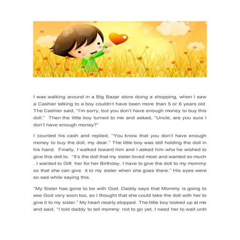 Story of little boy | DOCX