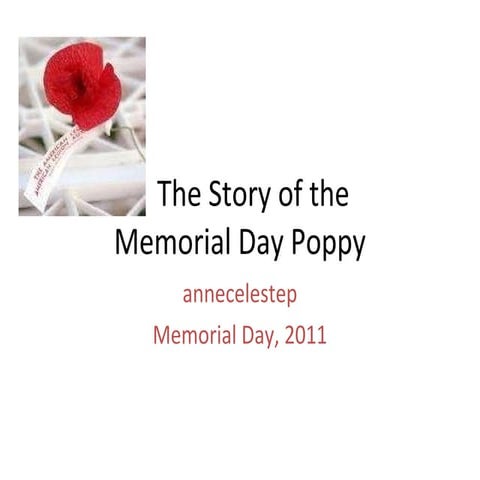 Story of the Memorial Day Poppy | PPT