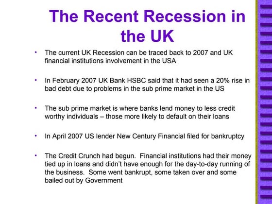 Story Of The Recession | PPTX | Business | Business and Finance