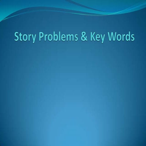 Story problems & key words | PPTX | Desserts and Baking | Food & Drink
