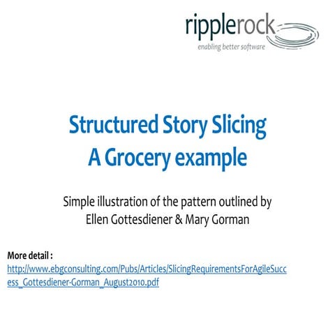Story slicing Grocery example | PPTX