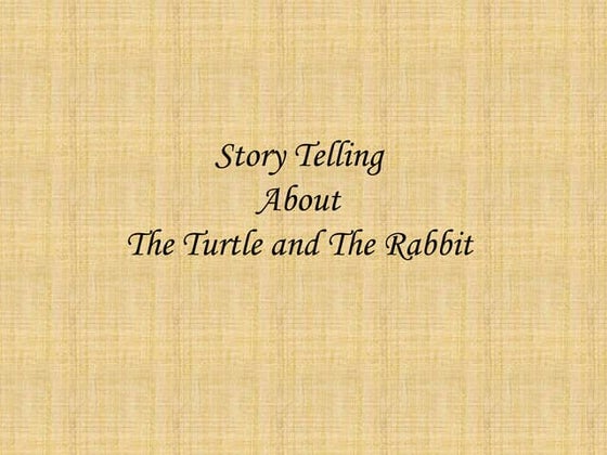 The Hare and the Tortoise Short Story | PPT