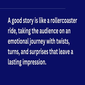How To Tell a Good Story | PDF