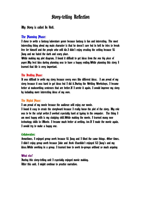 Storytelling reflection copy | DOCX