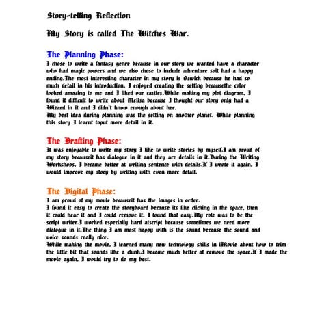 Storytelling reflection copy | DOCX