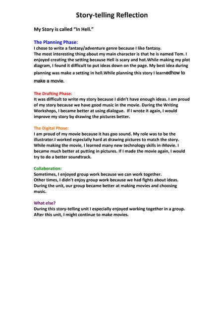 Storytelling reflection copy | DOCX