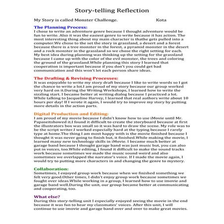 Storytelling reflection copy | DOCX