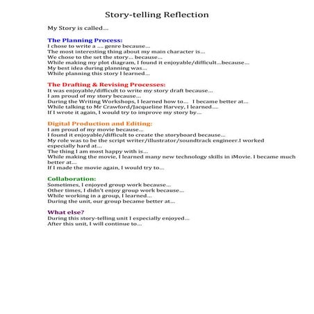 Storytelling reflection | DOCX