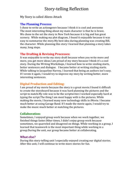 Storytelling reflection | PDF