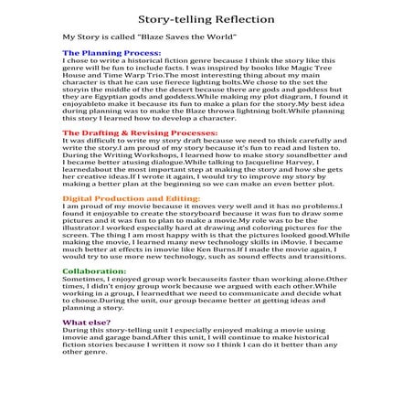 Storytelling reflection copy | DOCX