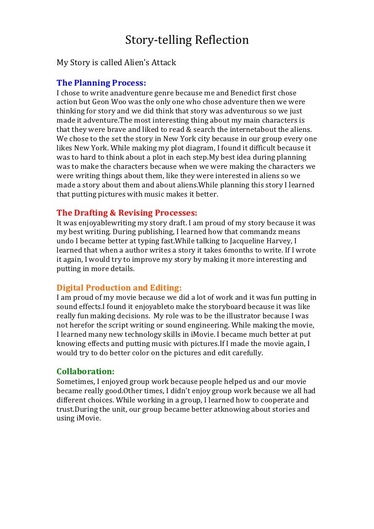 Storytelling reflection