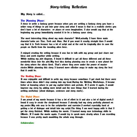 Storytelling reflection copy | DOCX