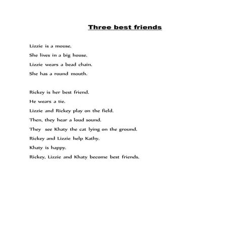 Story three best friends | DOCX