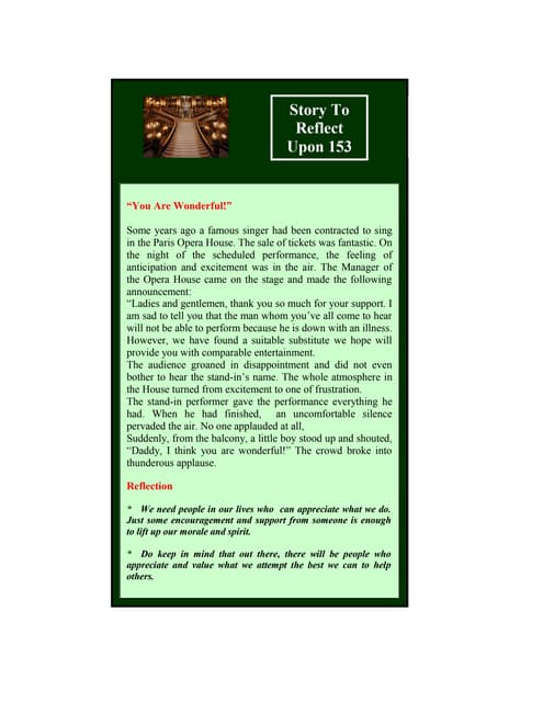 Story To Reflect Upon 133, 134 | DOC