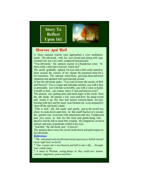 Story To Reflect Upon 13, 14 | PDF