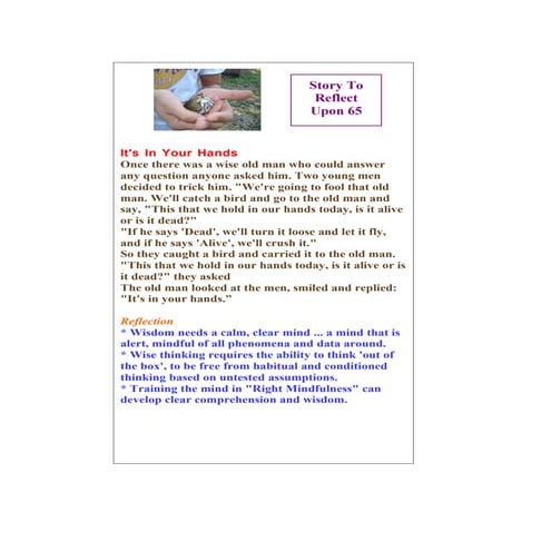 Story to reflect upon 65, 66 | DOC