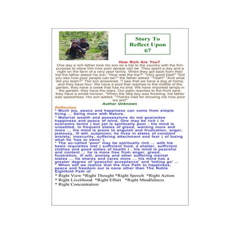 Story to reflect upon 65, 66 | DOC