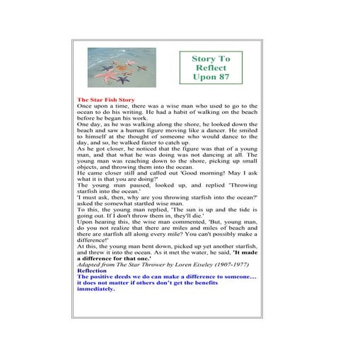 Story To Reflect Upon 87, 88 | DOC | Geology | Science