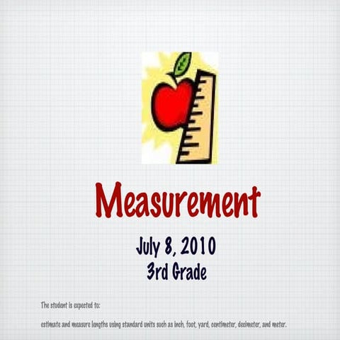3rd Grade measurement keynote | PPT