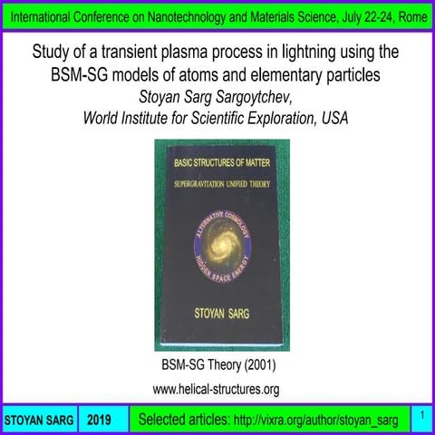 Study of a transient plasma process in lightning using the BSM-SG ...