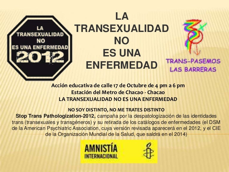 La Transexualidad No Es Una Enfermedad 2009 Caracas