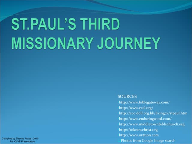 Paul's missionary journeys | PPTX