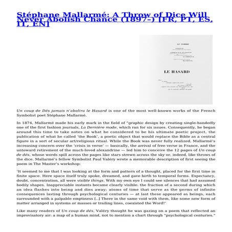 Stéphane mallarmé | PDF