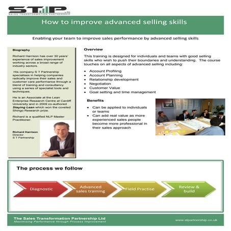 Stp leaflet. sales training advanced july 2011 | PDF