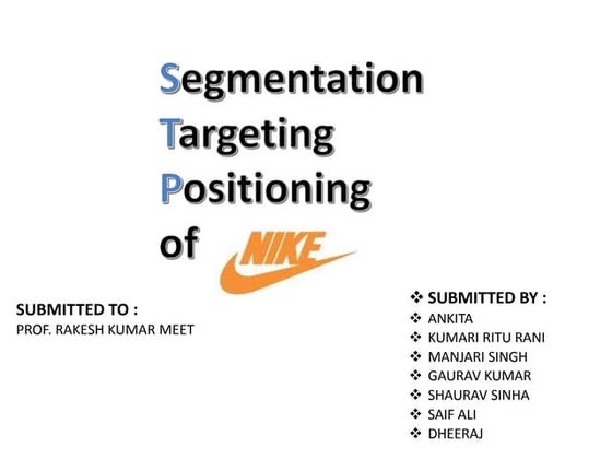NIKE perceptual positioning map | PPT