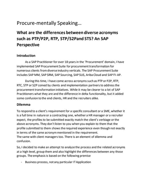 Vizru Smart Procurement Framework | PDF