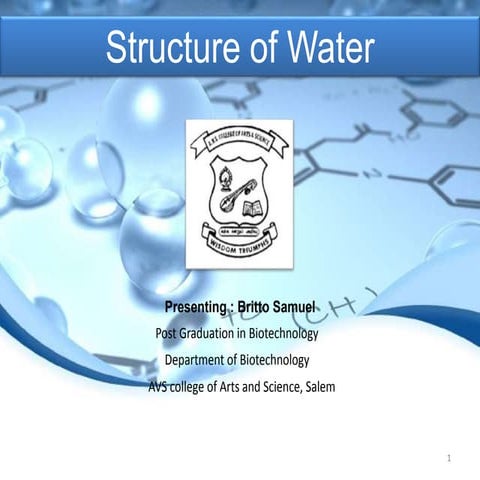 Properties of Water Presentation | PPTX