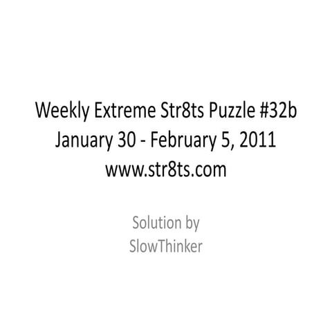 Str8ts - Solution to Weekly Extreme Str8ts #32b | PPTX