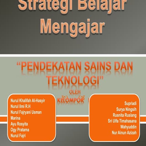 Strategi Belajar Mengajar (Pendekatan STM) | PPTX