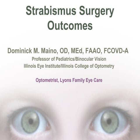 Strabismus Surgery Outcomes | PPT
