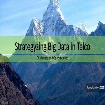 Strategyzing Big Data In Telco Industry Ppt