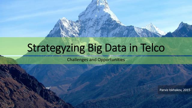 Strategyzing Big Data In Telco Industry Ppt