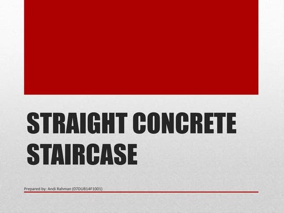 Concrete Staircase and Its Formwork: A Comprehensive Guide | PDF