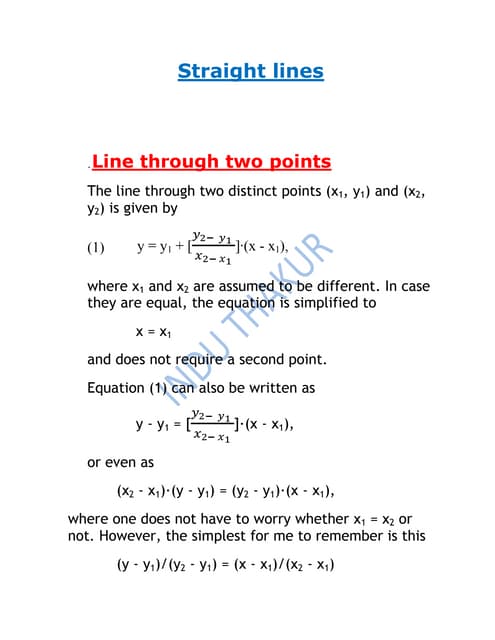 Straight_Line_Class11_Updated.pptx class 11th maths | PPTX