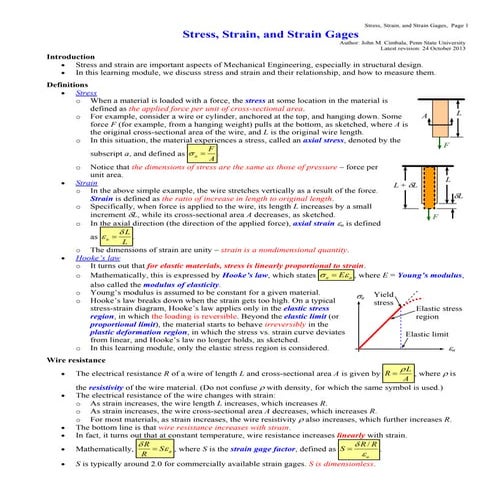 Strain gages | PDF