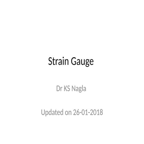 Strain gauge | PPTX