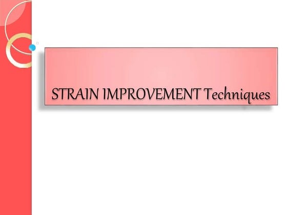 Strain improvement for Biotechnologists at graduation | PPT