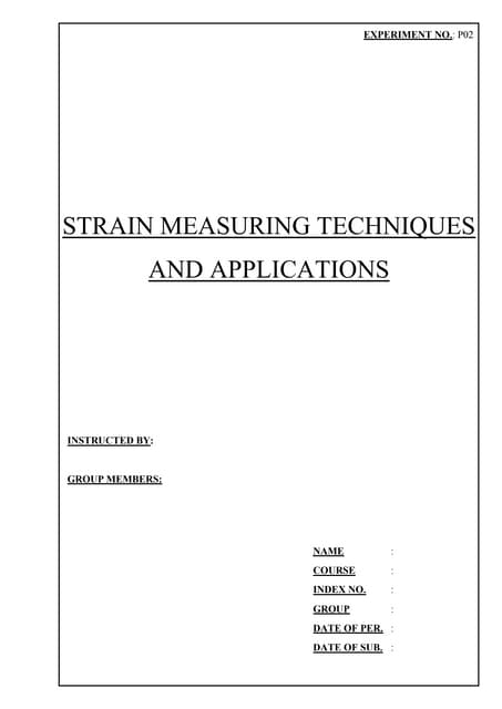 Strain gauge | PDF
