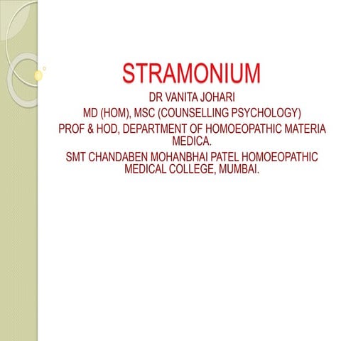 Stramonium | PPTX