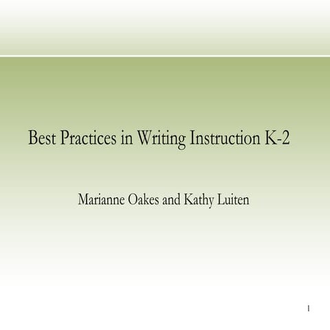 Strand4 writing k 2 | PPT