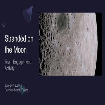 Stranded on the Moon - Team Engagement Activity.pptx | Human Resources ...
