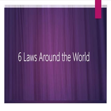 Strange laws from all over the world | PPTX