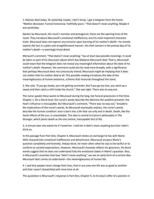 Albert Camus Meursault In The Outsider An Existential Hero And Beyond | PDF