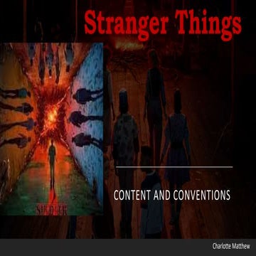 Stranger Things conventions sci-fi analysis | PPTX