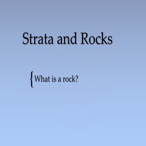 Strata and rocks 1 | PPTX